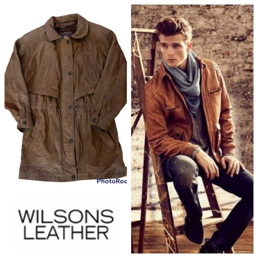 Wilsons Adventure Bound Medium Leather Jacket Bomber … - Gem